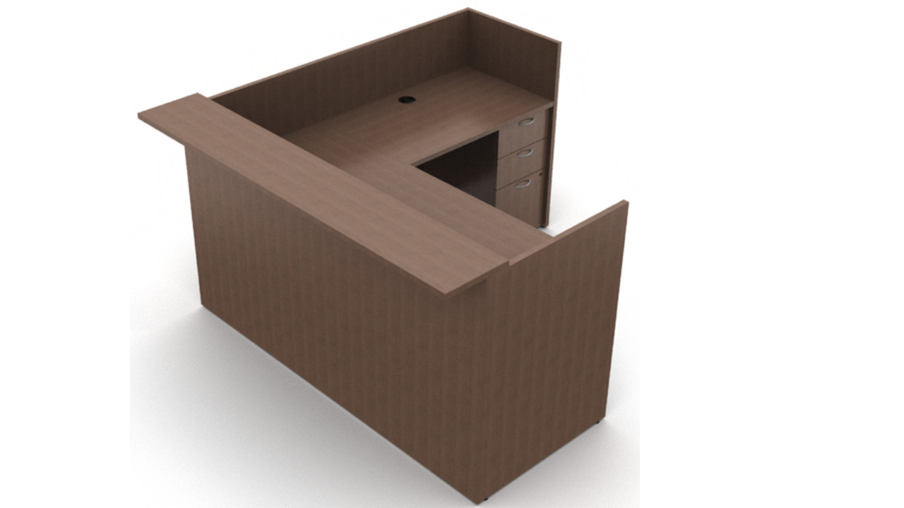 HON Reception Desk with Transaction Counter - Laminate