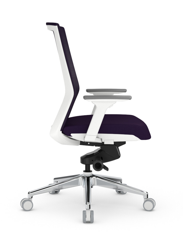 Zilo Grey Mesh White Frame Conference Task Chair | OfficeChairsUSA