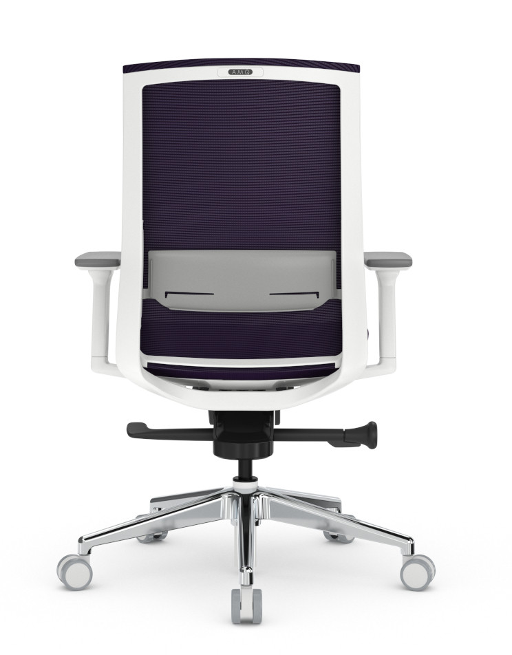 Zilo Grey Mesh White Frame Conference Task Chair | OfficeChairsUSA