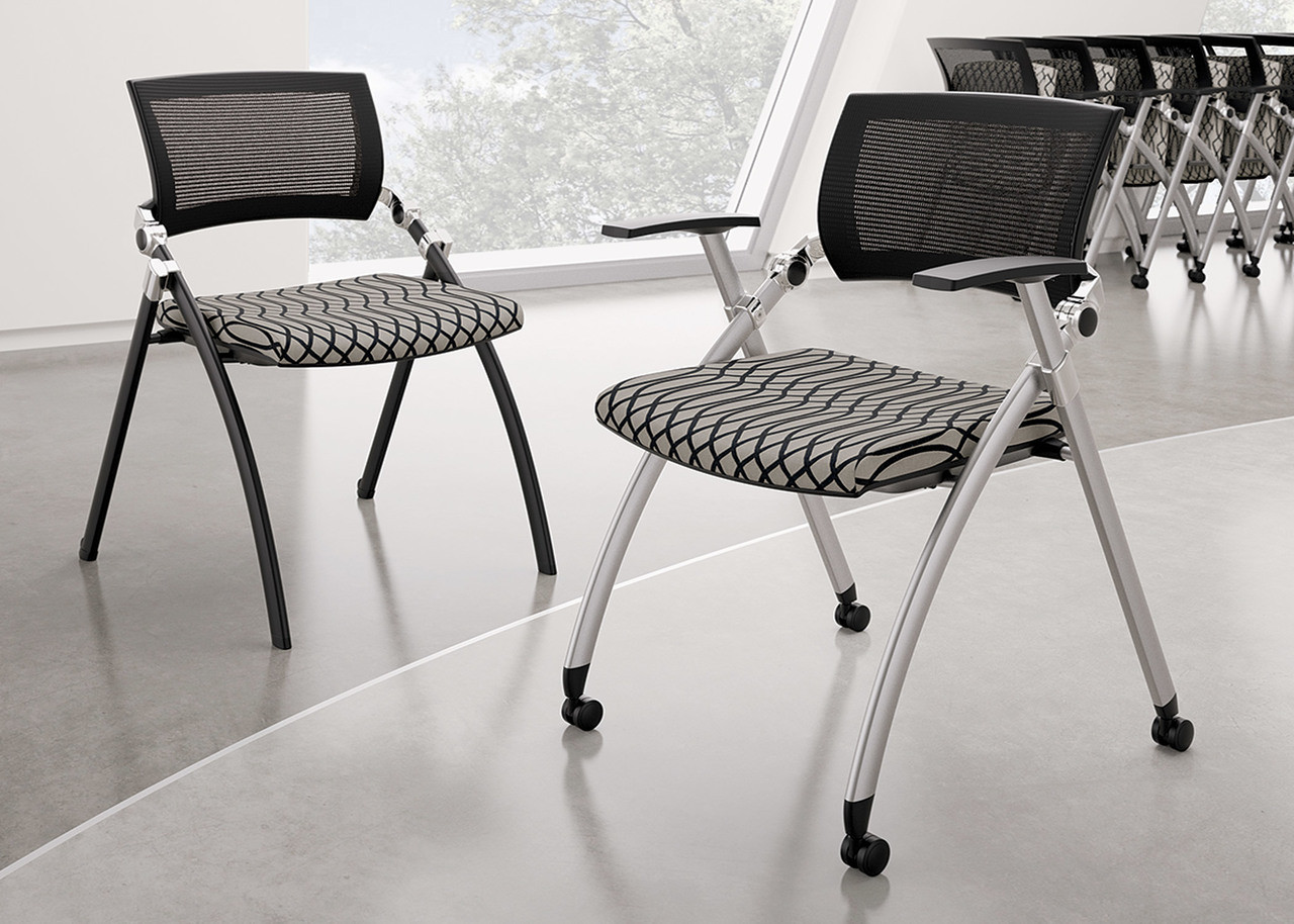 National Jiminy Chair: Folding Conference Chairs with Casters