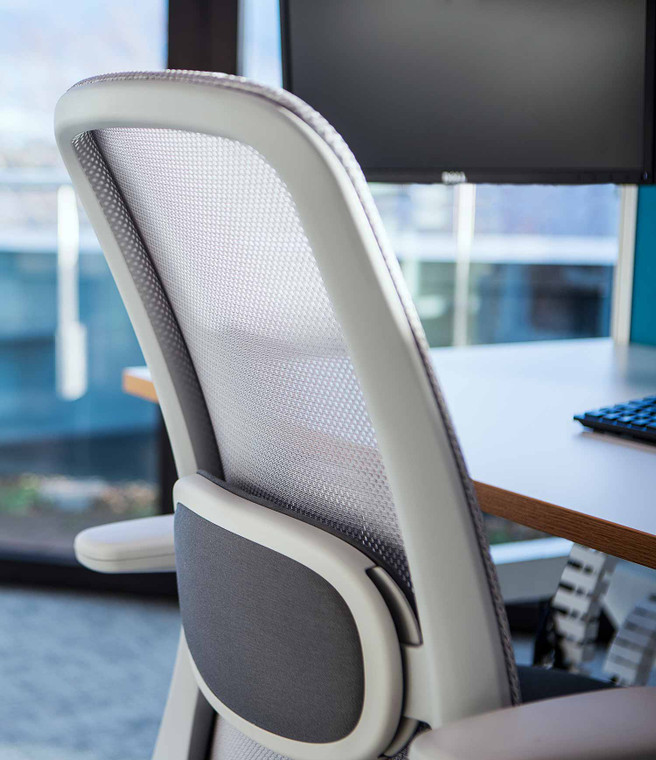HAG SoFi Light Grey Mesh Office Chair with Lumbar Support