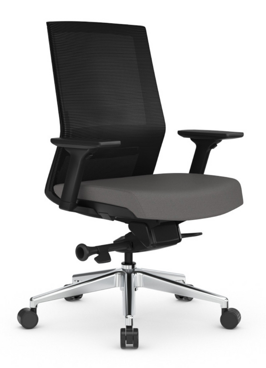Zilo Black Frame Conference Task Chair | OfficeChairsUSA