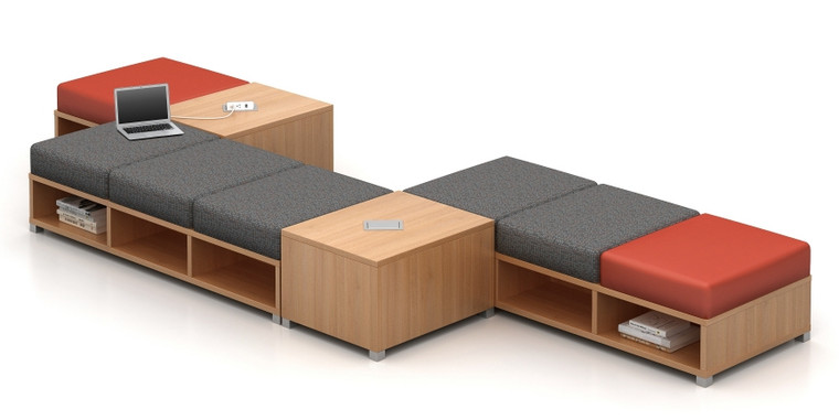 Commercial Modular LB Lounge Seating - Three Seater