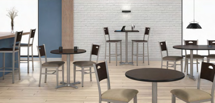 Lesro Concord Cafe Square Table | OfficeChairsUSA