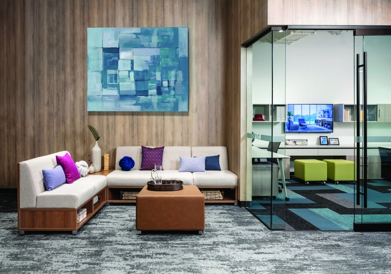 Custom Modern Lobby Seating - Three Seater | OfficeChairsUSA