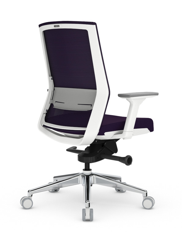 Zilo Grey Mesh White Frame Conference Task Chair | OfficeChairsUSA