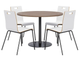 Breakroom Bundle with Jive Stack Chairs and Proof Table | Officechairsusa