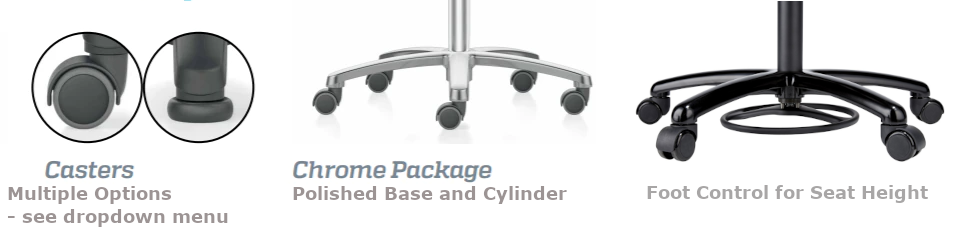 Cramer Fusion Med Tech Round Lab Stool | OfficeChairsUSA