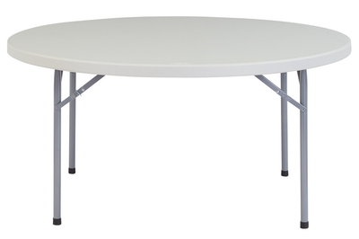 Heavy-Duty Round Folding Table - 48, 60, or 72-Inch