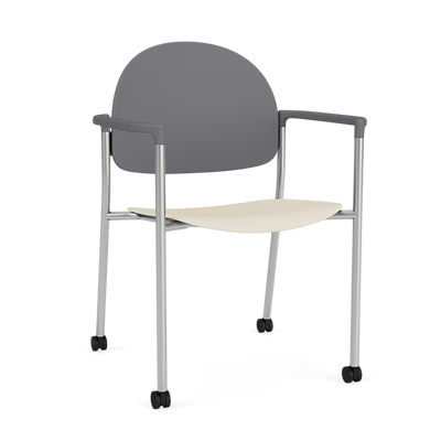 Lesro Chat Healthcare Guest Chair with Poly Back and Seat | OfficeChairsUSA