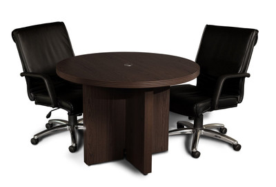 Safco 42 Inch Round Conference Table Laminate OfficeChairsUSA