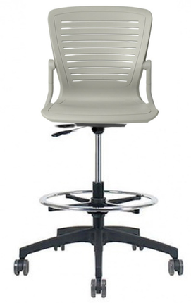 Modern Ergonomic Task Stool w/ Adjustable Footring