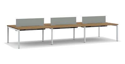 Communal 6-Person Office Table - Laminate | OfficeChairsUSA