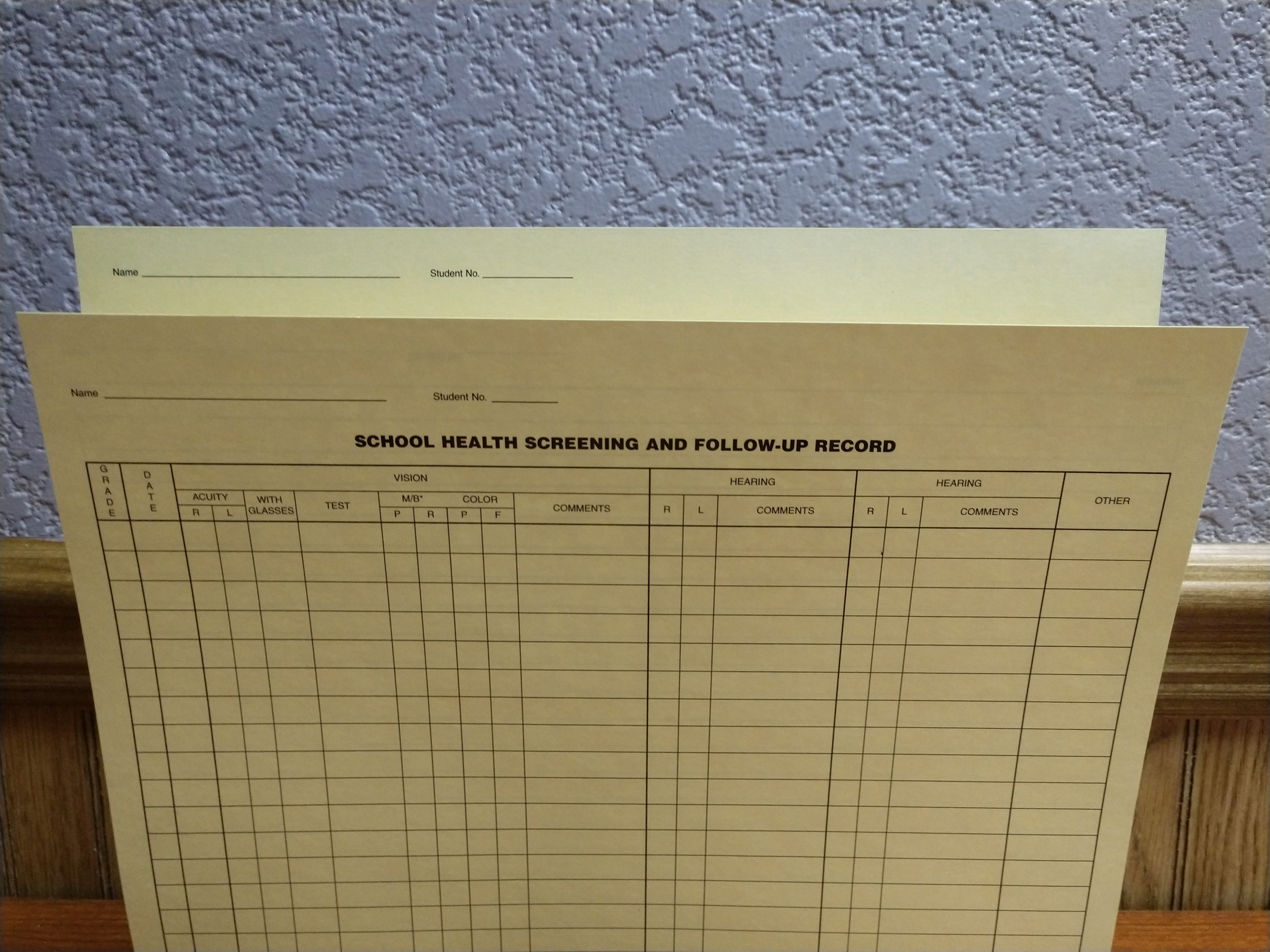 Student Health Record - MN#1 Version L (PHRMN1L) - Supreme School Supply