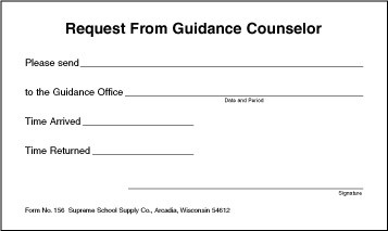 Request For Guidance Counselor (156) - Supreme School Supply