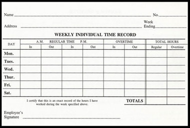 Weekly Time Cards (WTC) - Supreme School Supply