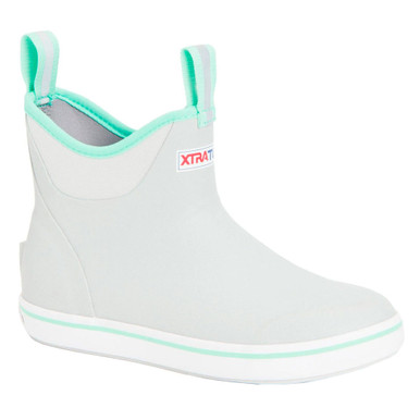 XTRATUF Women 6in Ankle Gray Deck Boot XWAB-102-GRY