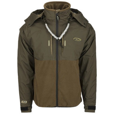 DRAKE MST G-Flex Eqwader Full Zip Green Timber Jacket DW7380-GTB