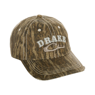 DRAKE Distressed 6-Panel Bottomland Ball Cap DH4165-006