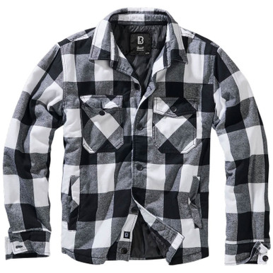 BRANDIT Flannel Lumber White Check Jacket 9478-10046