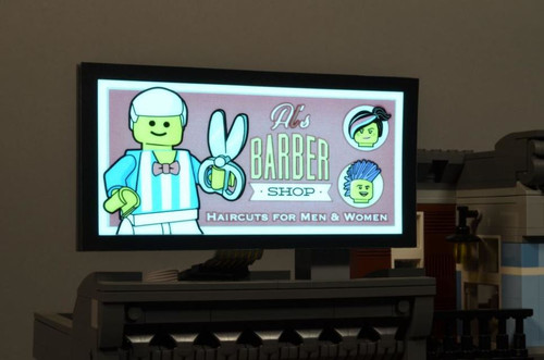 Brickstuff Brickville Barber Shop Animated Billboard - KIT23-BS