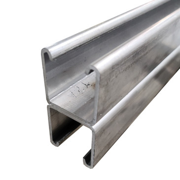 1.625" x 3.25", 12 inches, 304 Stainless Steel Back to Back Solid Strut ...