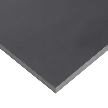 1" x 10" x 10", PVC Type 1 Plastic Sheet, Gray - Online Metal Supply
