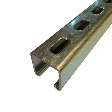 1-5/8" x 1-5/8" x 24 inches, Gold Galvanized Steel, Slotted Strut ...