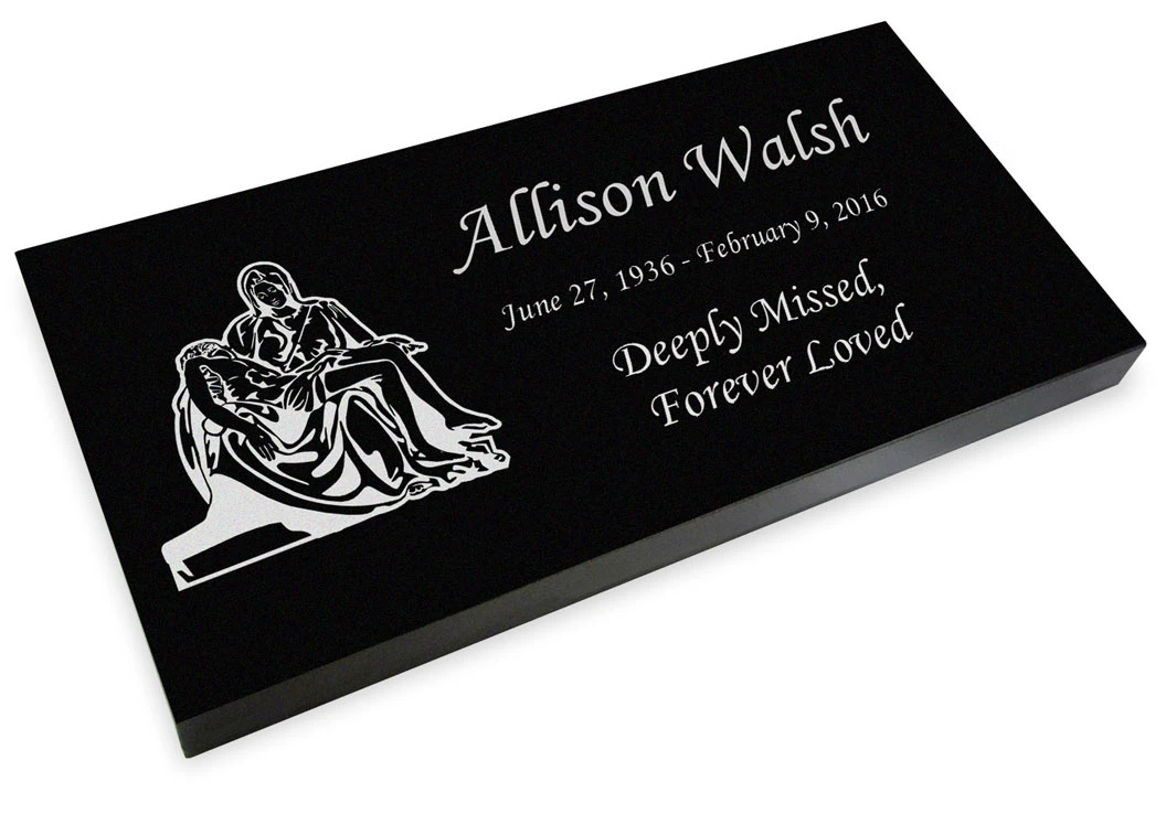 Military and Veteran Grave Marker Granite Engraved Memorial Headstone