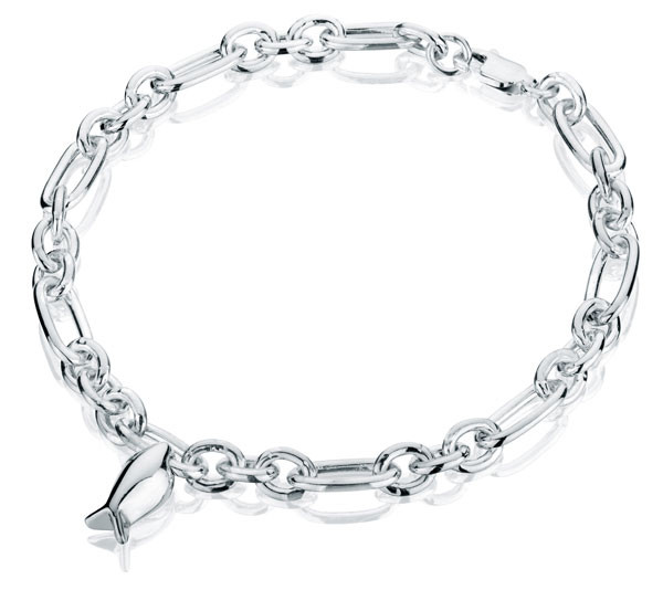 Teardrop Charm Oval Link Sterling Cremation Jewelry Bracelet for Ashes