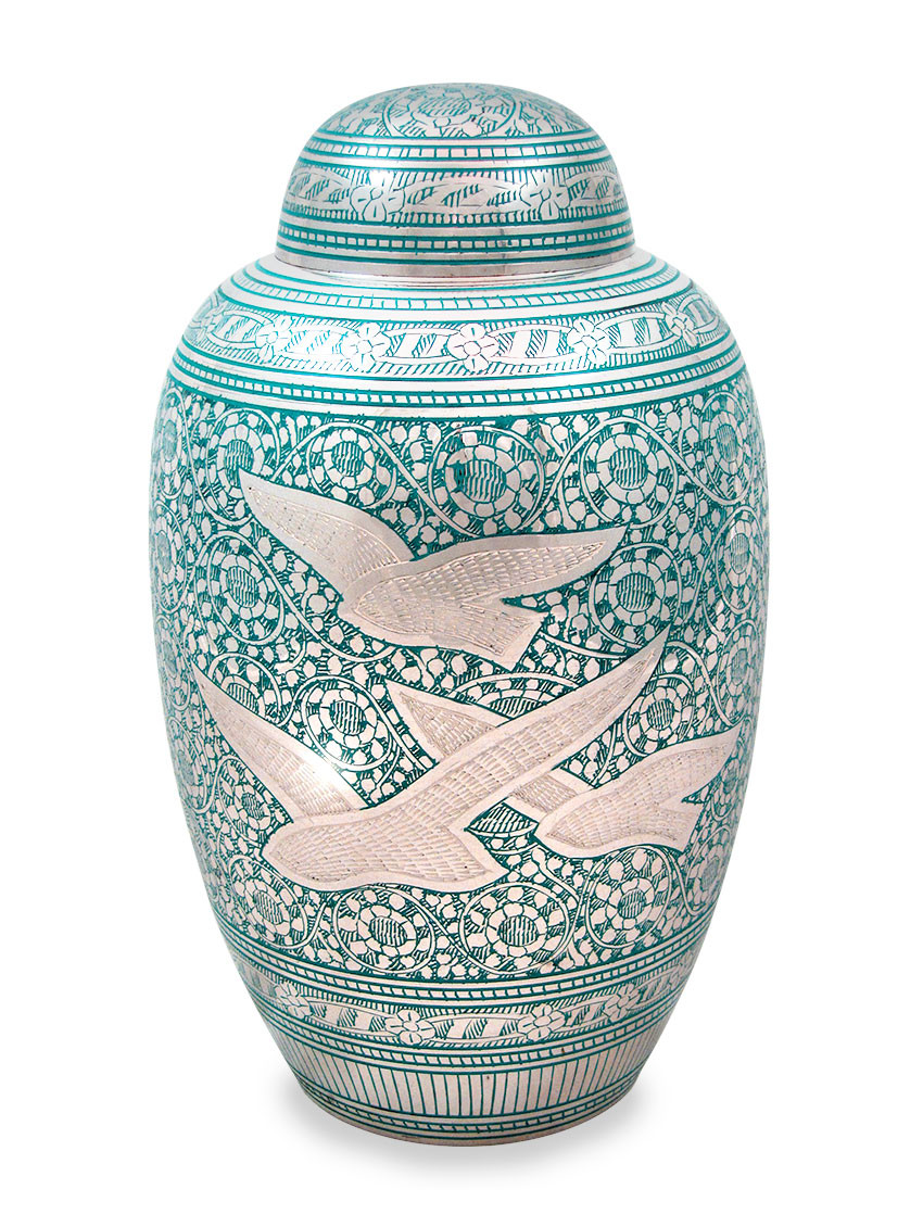 Going Home Heart Brass Keepsake Cremation Urn