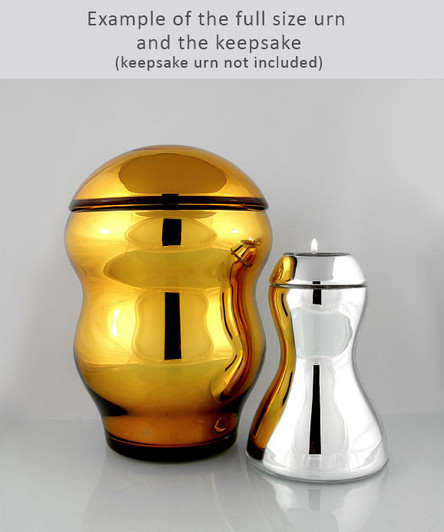 Silver Family Collection Glass Cremation Urn