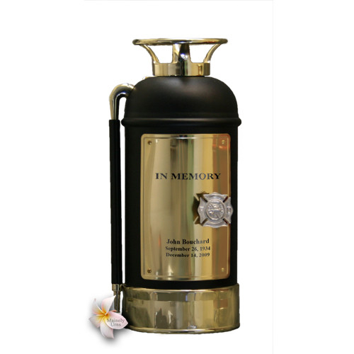 Blue Fire Extinguisher Firefighter Cremation Urn