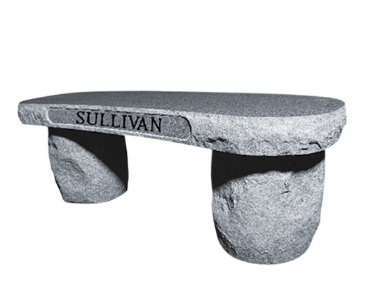 Granite Companion Cremation Benches with 2 Cremation Urn Compartments