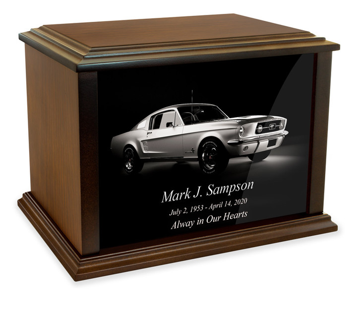 Mustang Eternal Reflections Wood Cremation Urn