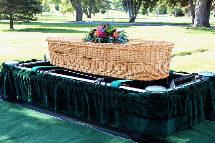 5' 9" Eco Friendly Woven Willow Casket