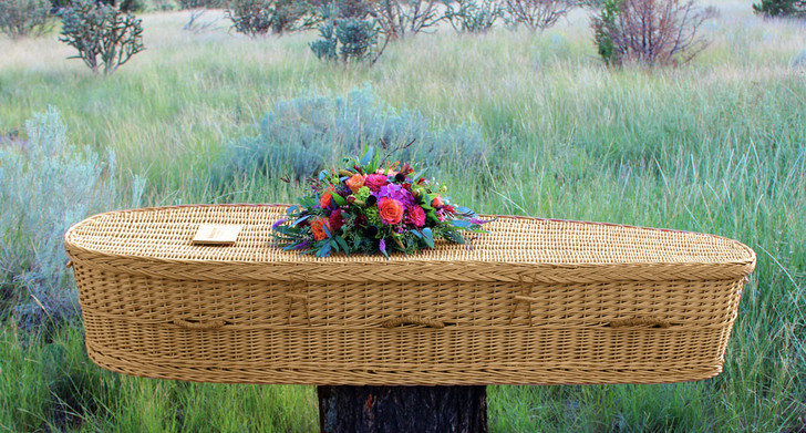 5' 9" Eco Friendly Woven Willow Casket