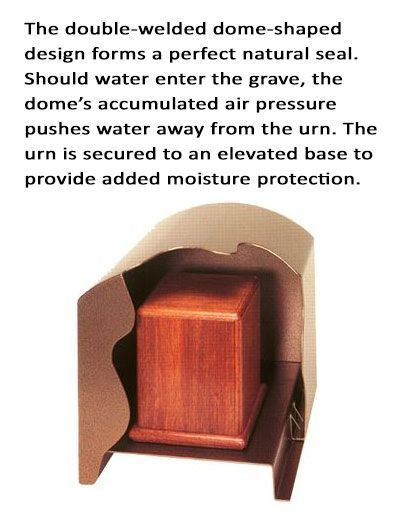 Clark Solid Copper Burial Vault For Cremation Urns