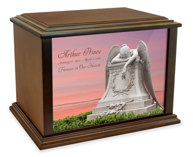 Angel in Mourning Eternal Reflections Wood Cremation Urn