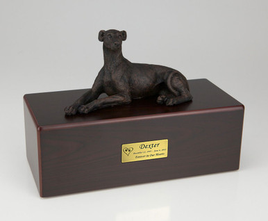 Bronze Whippet Greyhound Dog Figurine SW Pet Urn - 435