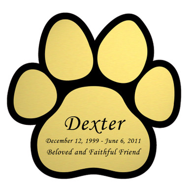 Paw Print Nameplate - Personalized - 3-1/2 x 3-1/2