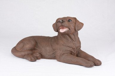 Chocolate Labrador Retriever Dog Hollow Figurine Pet Urn - 2755