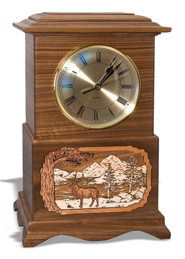Ambassador Clock Cremation Urn - Elk