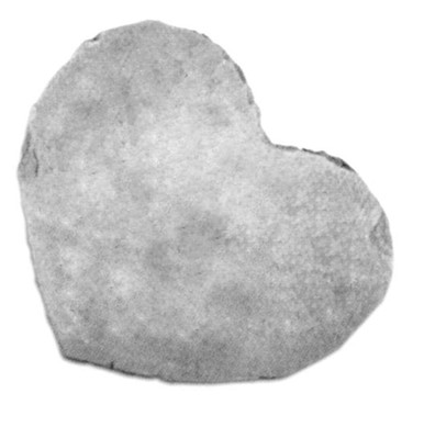 Custom Engraved Stones - Small Heart - Memorial Garden Stone