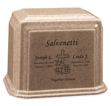 Design Your Own Granite Companion Cremation Urn - 14 Colors