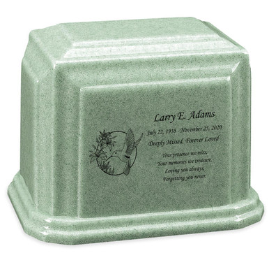 Design Your Own Granite Millennium Cremation Urn - 14 Colors