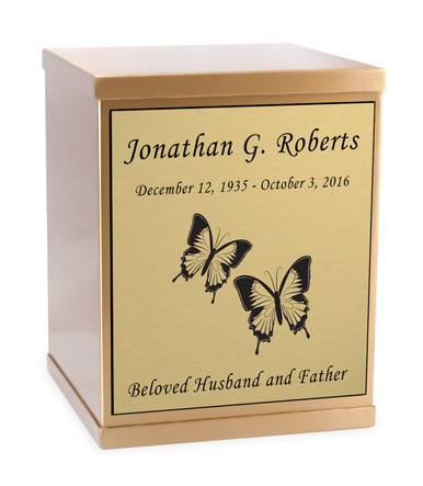 Design Your Own Sheet Bronze Overlap Top Urn with Plate