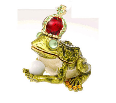Frog Prince Jeweled Keepsake Cremation Urn