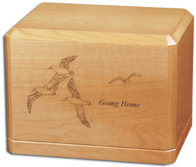 Going Home Classic Maple Wood Cremation Urn