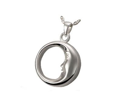 Goodnight Moon Cremation Jewelry in Sterling Silver
